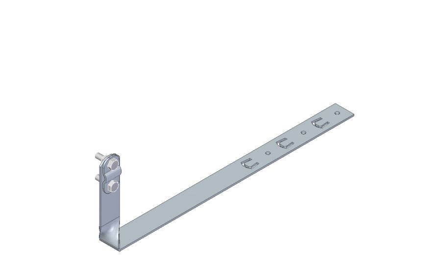 15b. Bracket mounted under tiling twisted L -330 H 70mm. ZS - Osprzęt ...